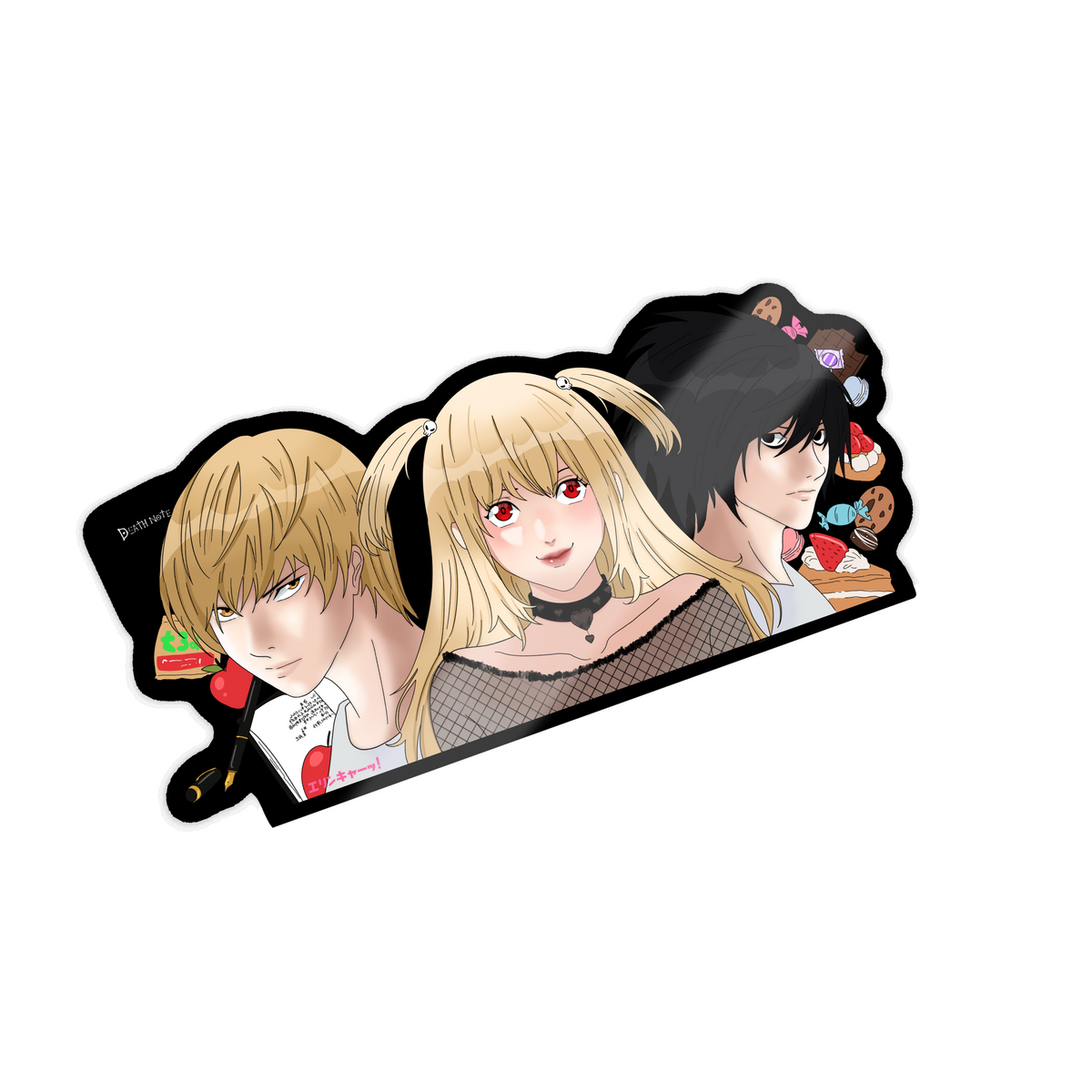 Holographic Glitter Death Note Sticker – ElinKyaa